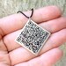 Personalized QR Code Necklace in Sterling Silver Metal, QR Code Gift ...