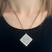 Personalized QR Code Necklace in Sterling Silver Metal, QR Code Gift ...