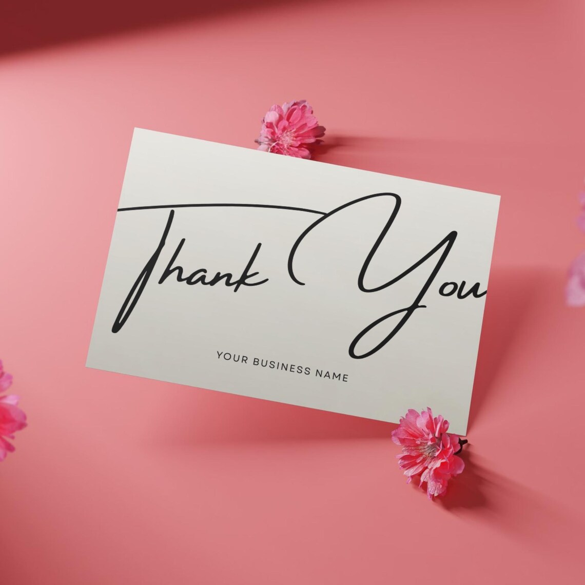 Elegant Thank You Card Template, Thanking Note to Customers and Clients ...