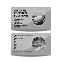 Concrete Services Business Card Template - Etsy
