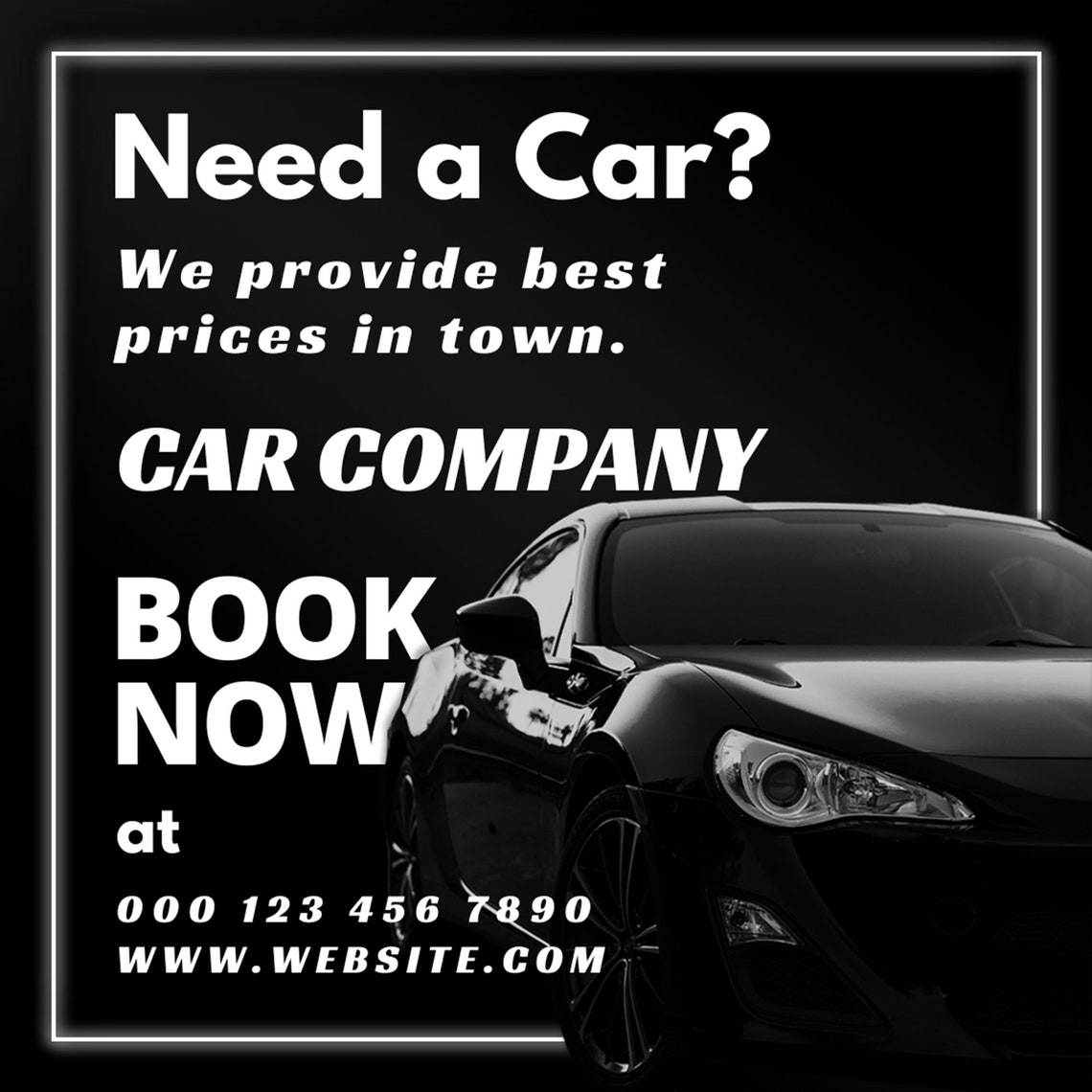 Instagram Post Templates for Car Industry Automobile - Etsy