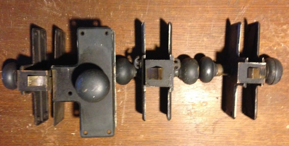 Four Vintage Black Metal Lock Sets Circa 1909 | Etsy