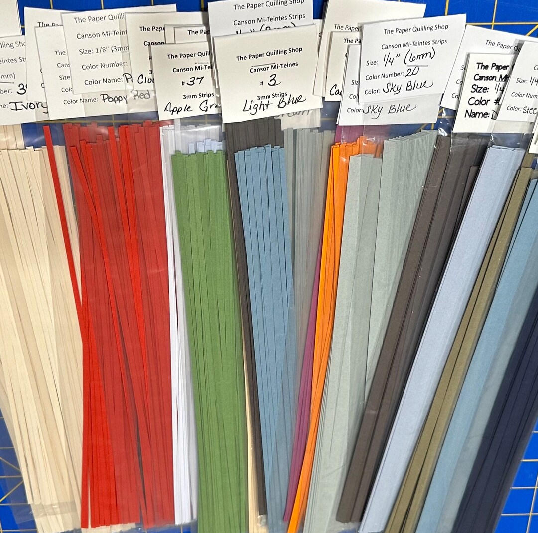 1/4" or 6mm Canson Mi-teintes Ultra Premium Paper Quilling Strips ...