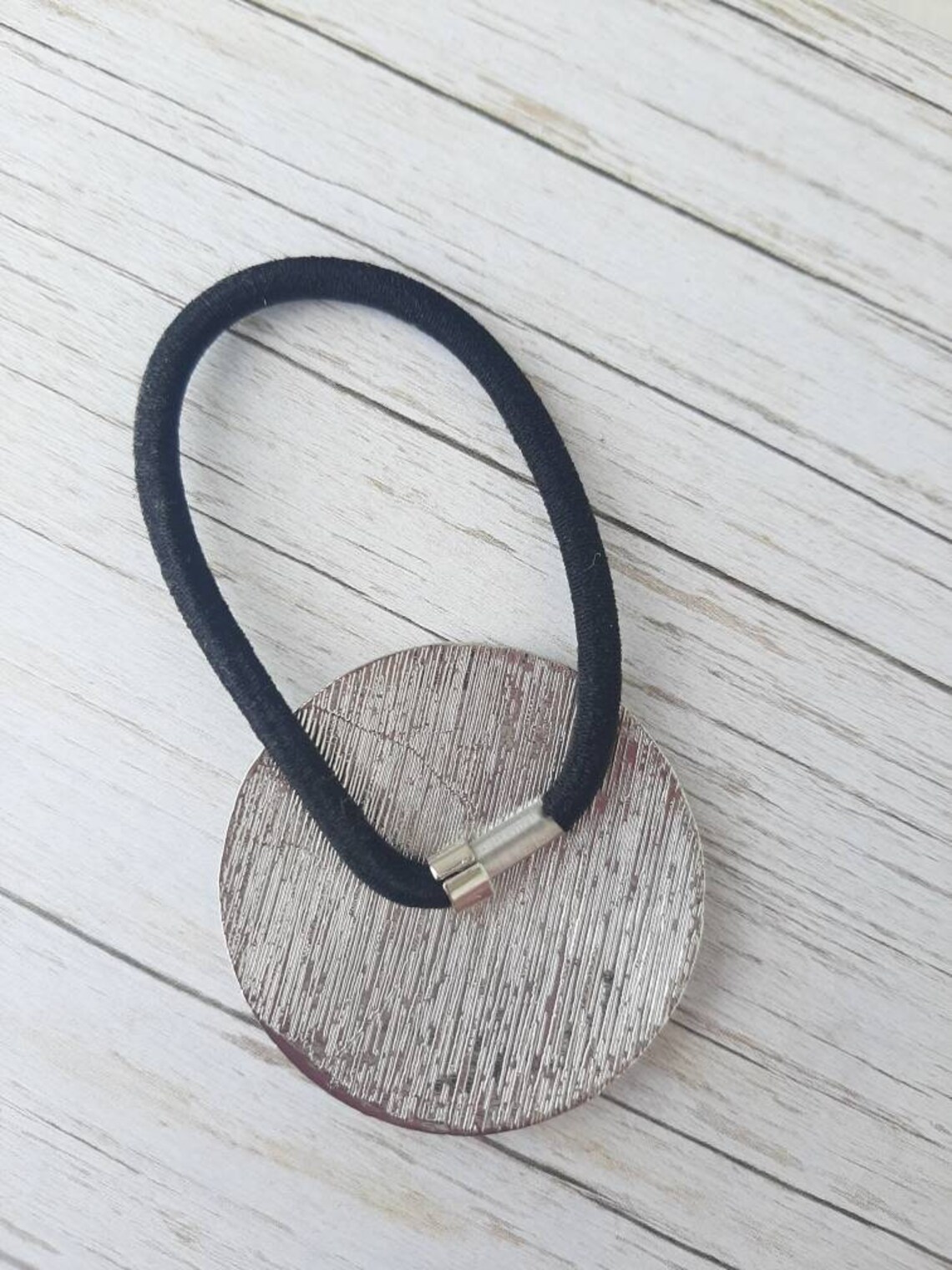 Elastic Hair Clasp Jewel Circle Large Silver Plate Hair | Etsy