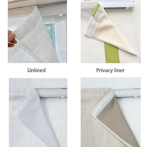 Off White Color 100% Linen Roman Shade With Chain Mechanism, Window ...
