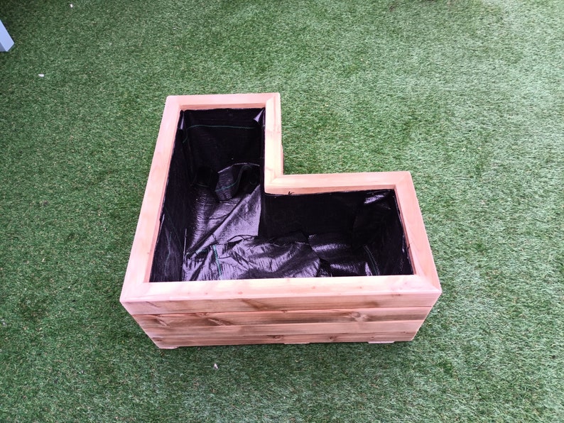 Willow L-shaped Corner Wooden Planter - Etsy UK