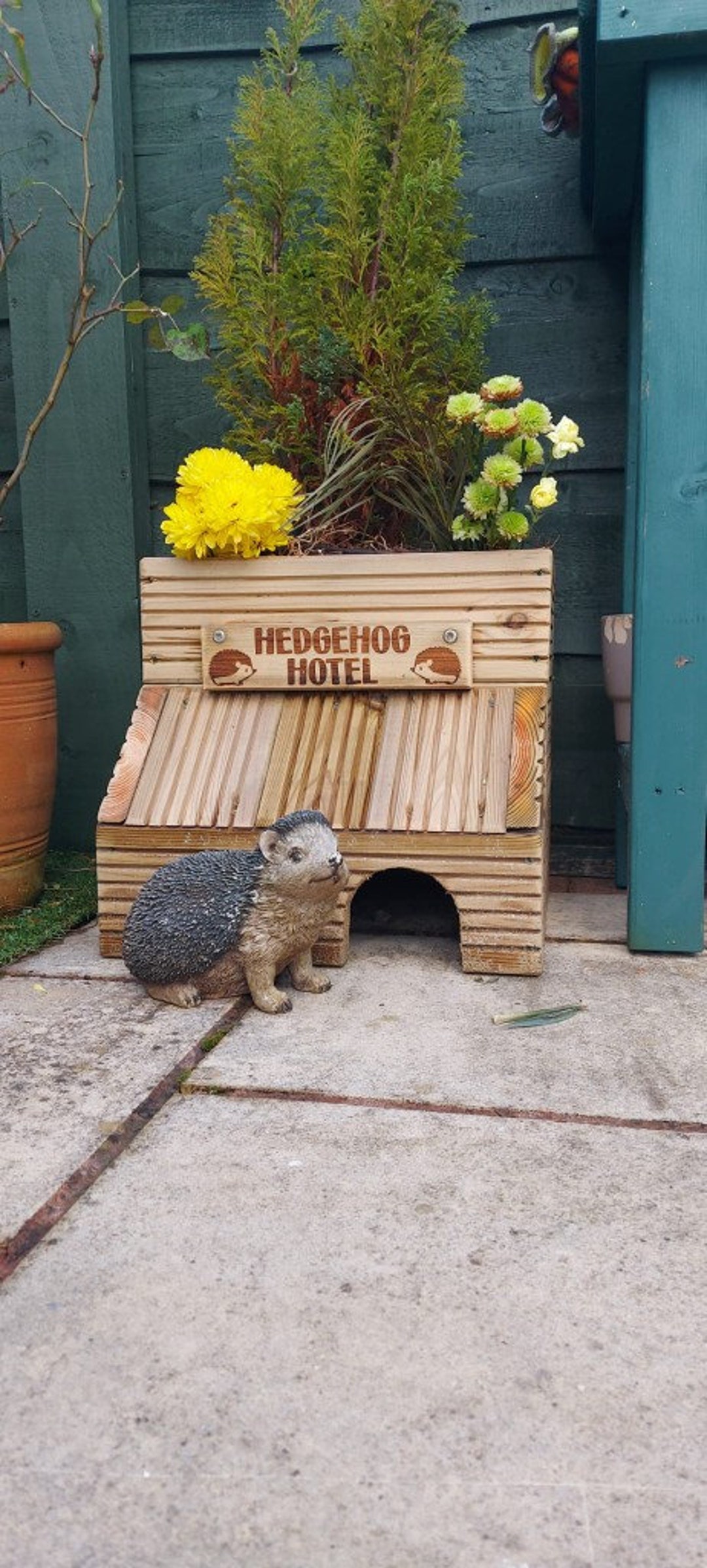 Hedgehog House With Planter Decking Wood Hibernation Home Shelter - Etsy UK