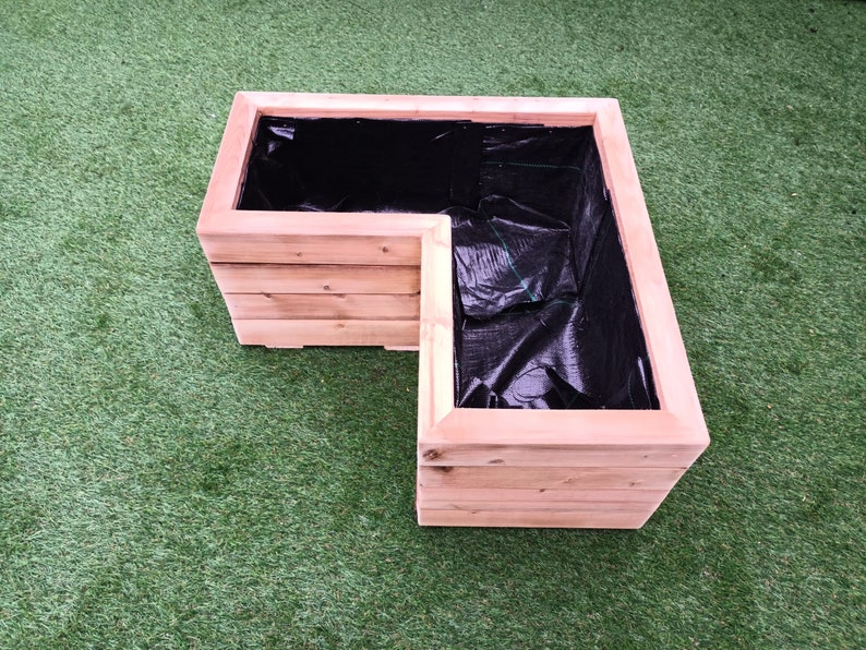 Willow L-shaped Corner Wooden Planter - Etsy UK