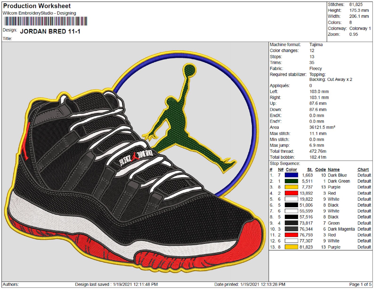 Jordan 11 embroidery design Instant Download Custom | Etsy