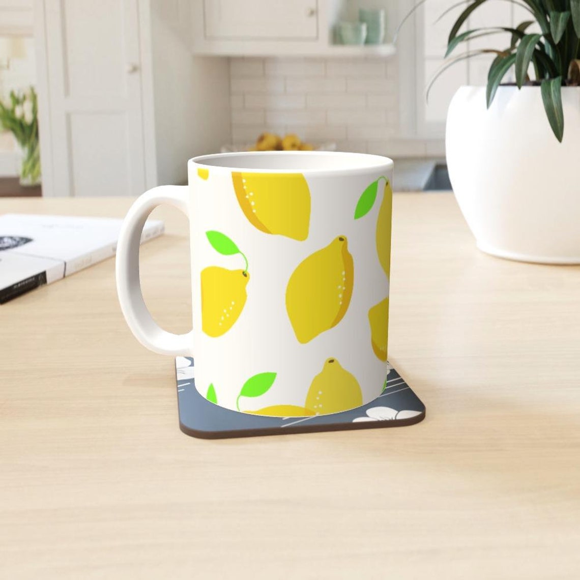 11oz Ceramic Mug - Lemons - Etsy UK