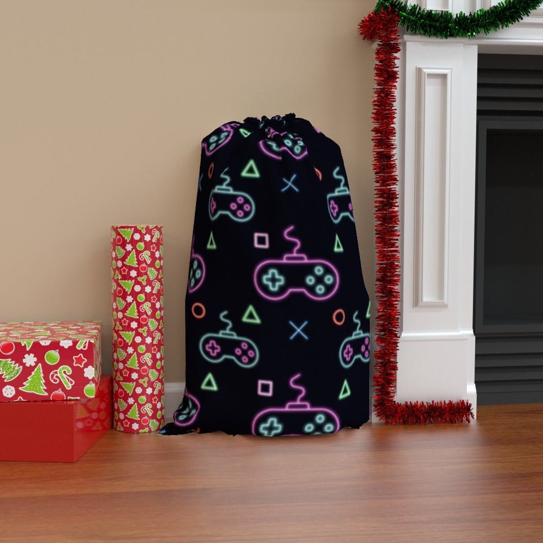 Jumbo Santa Sack Gaming Neon Black - Etsy