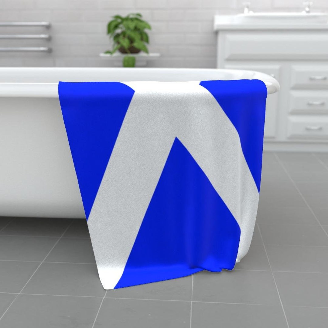 Scottish Flag Towel - Blue & White Saltire - Etsy