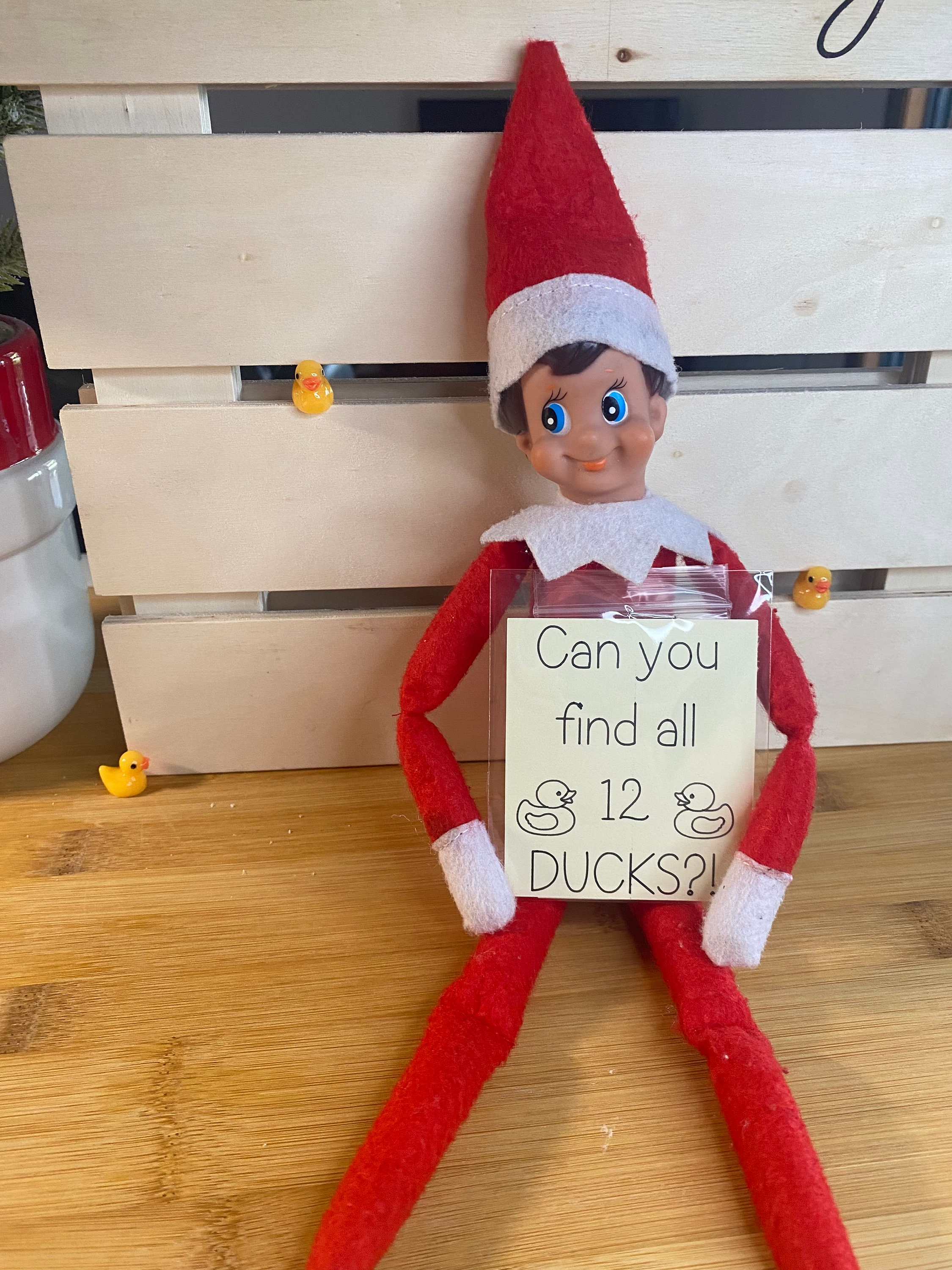 Can You Find the Ducks Elf on a Shelf Cheeky Elf Funny Christmas Game ...