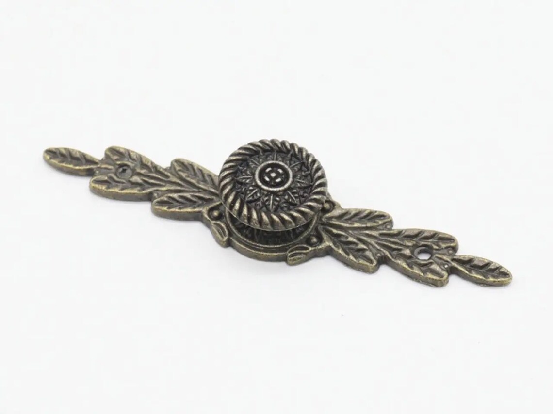 Set of 5 Handles for Bedside Table, Antique Handle, Bronze Furniture ...
