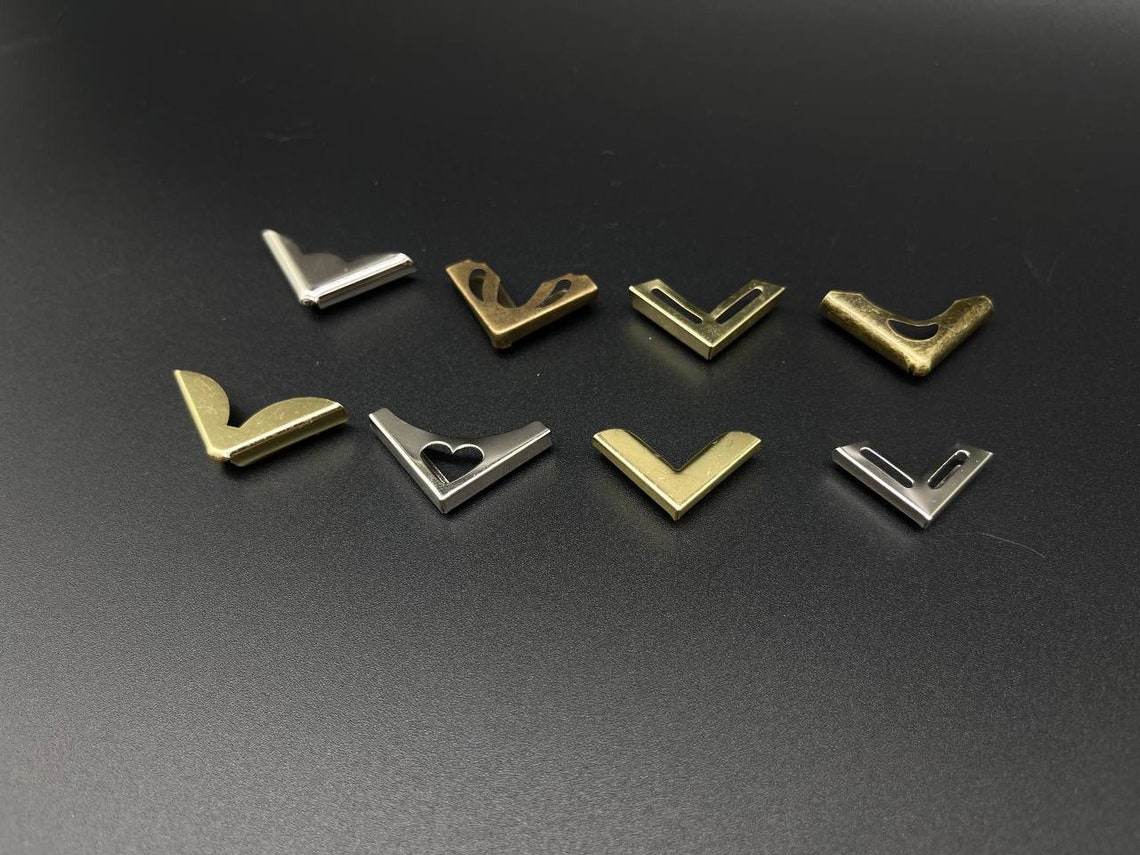Decorative Corner Brackets Set of 10, Book Metal Corners, Jewelry Box ...