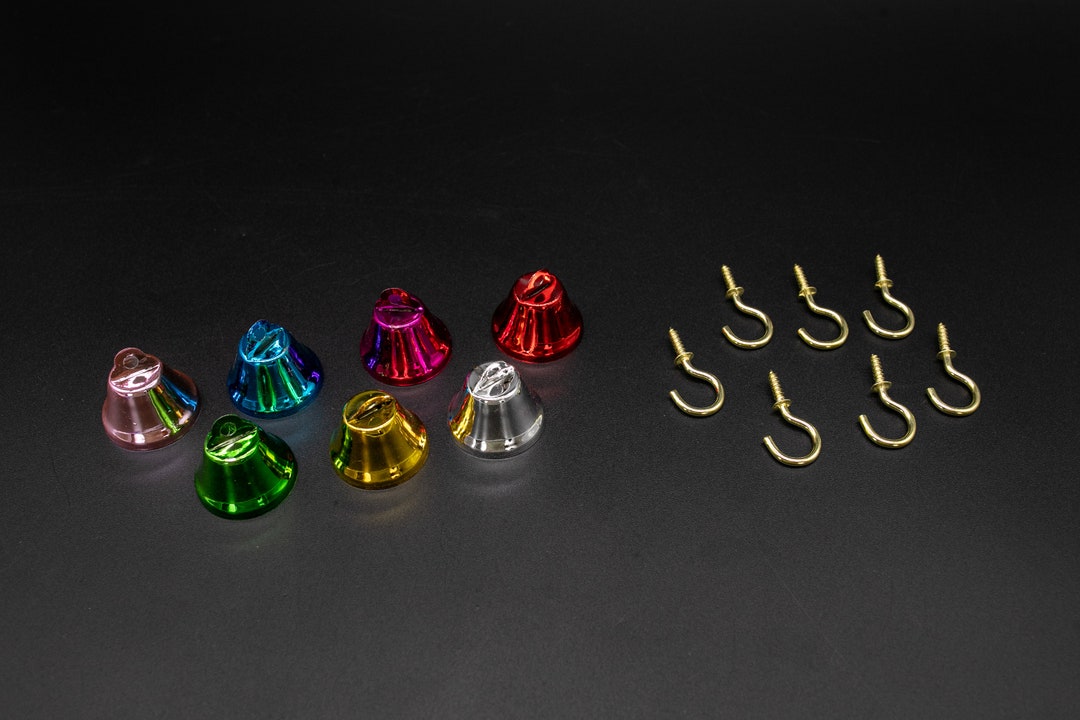 Metal Bell Hook Set Gold, Black & Colorful Bells With Brass Hooks ...