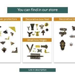 90 Degree Mortise Hinges, Set of 5 Folding Hinges, Jewelry Box Hinge ...