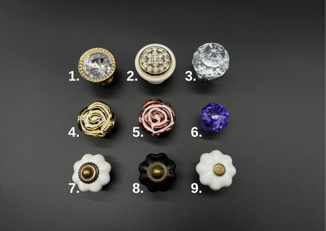 Ceramic Round Knobs, Decoupage Decor, Unique Knobs, Art Deco Knobs and ...