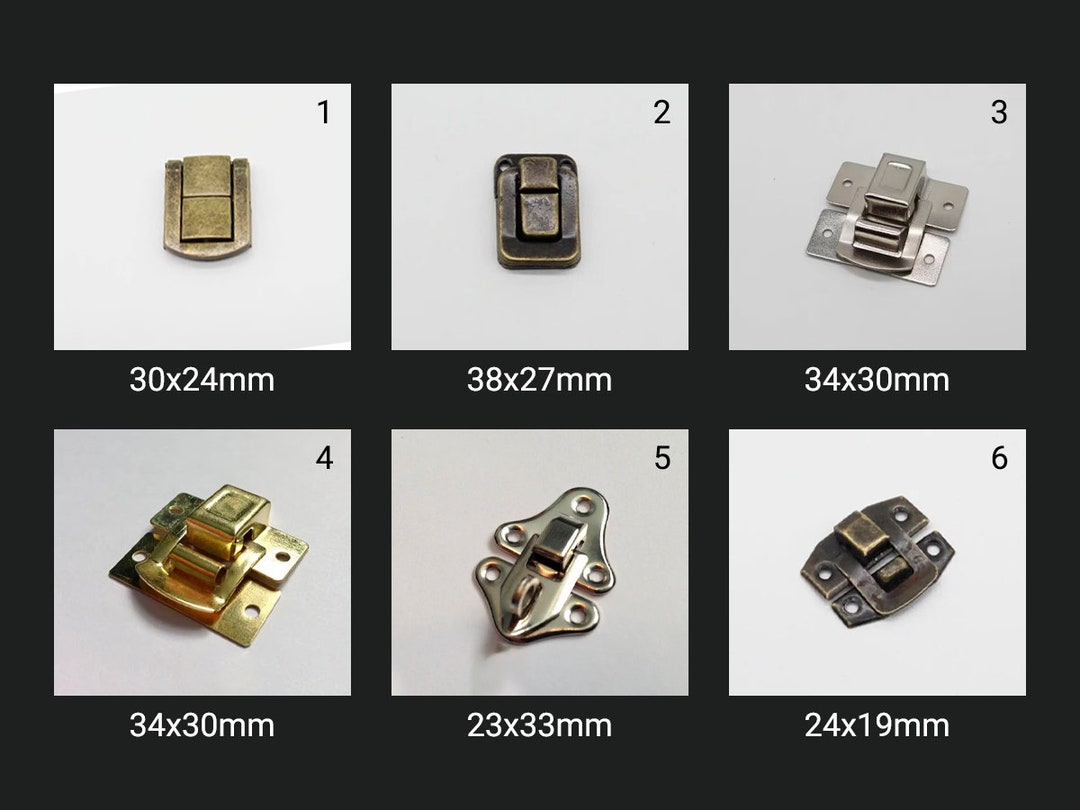 Gold Brass Suitcase Box Hinge for Wooden Boxes, Miniature Furniture ...