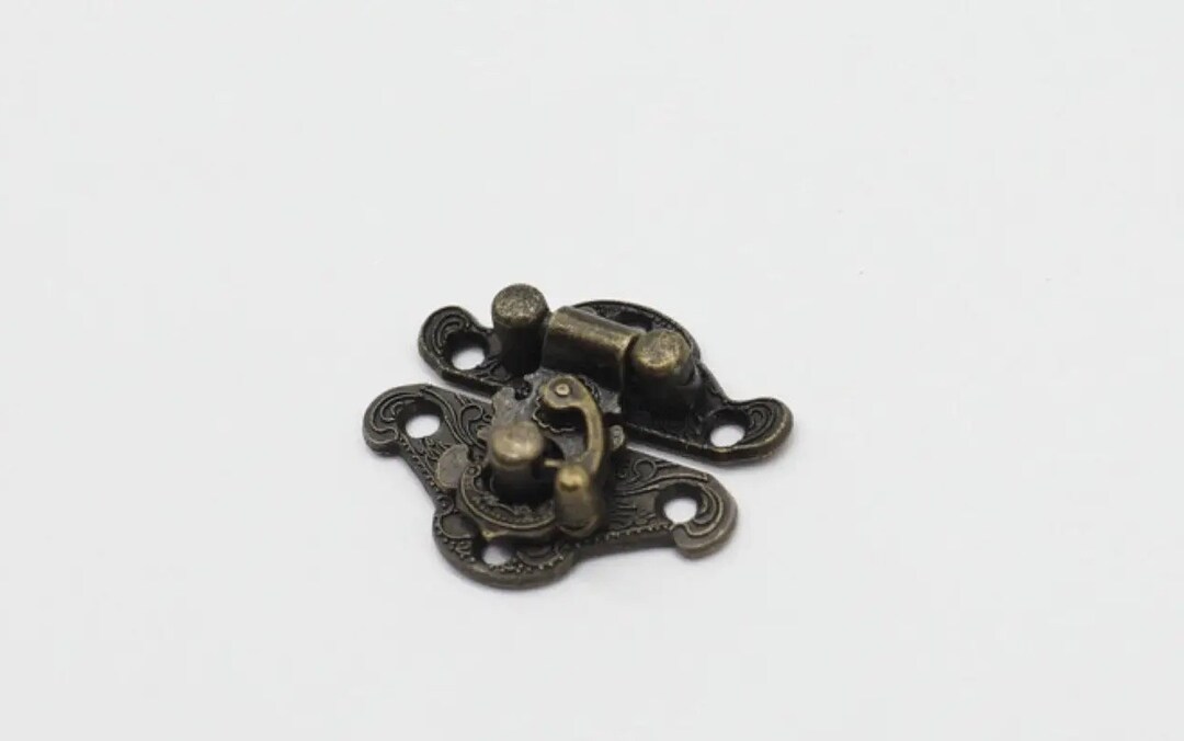 Decorative Latch for Box, Set of 10 Furniture Buckle, Fastener, Bronze ...