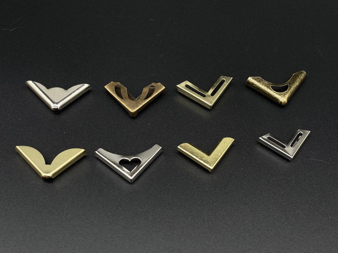 Decorative Corner Brackets Set of 10, Book Metal Corners, Jewelry Box ...