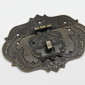 Metal Small Jewelry Box Latch, Antique Brass Hasp for Boxes, Gift Boxes ...