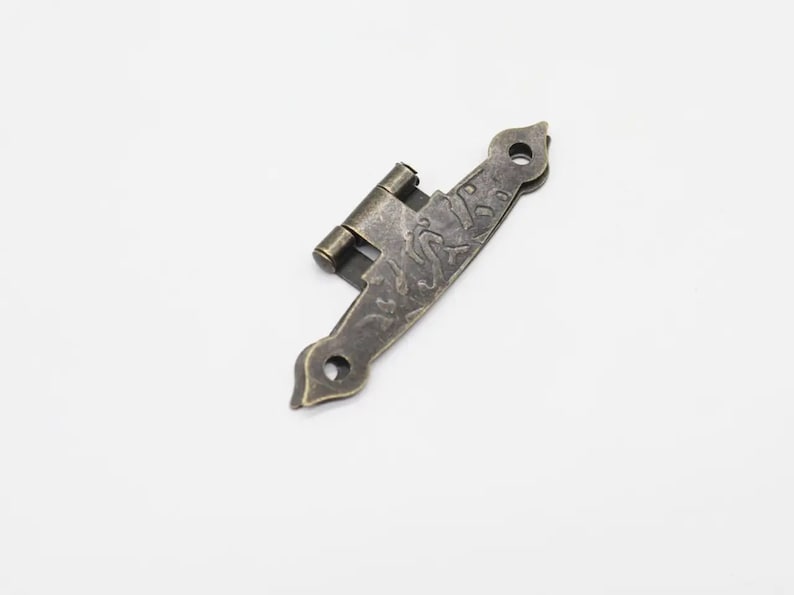 Set of 10 Small Box Hinges, Jewelry Box Hinge, Mini Metal Hinge, Brass ...