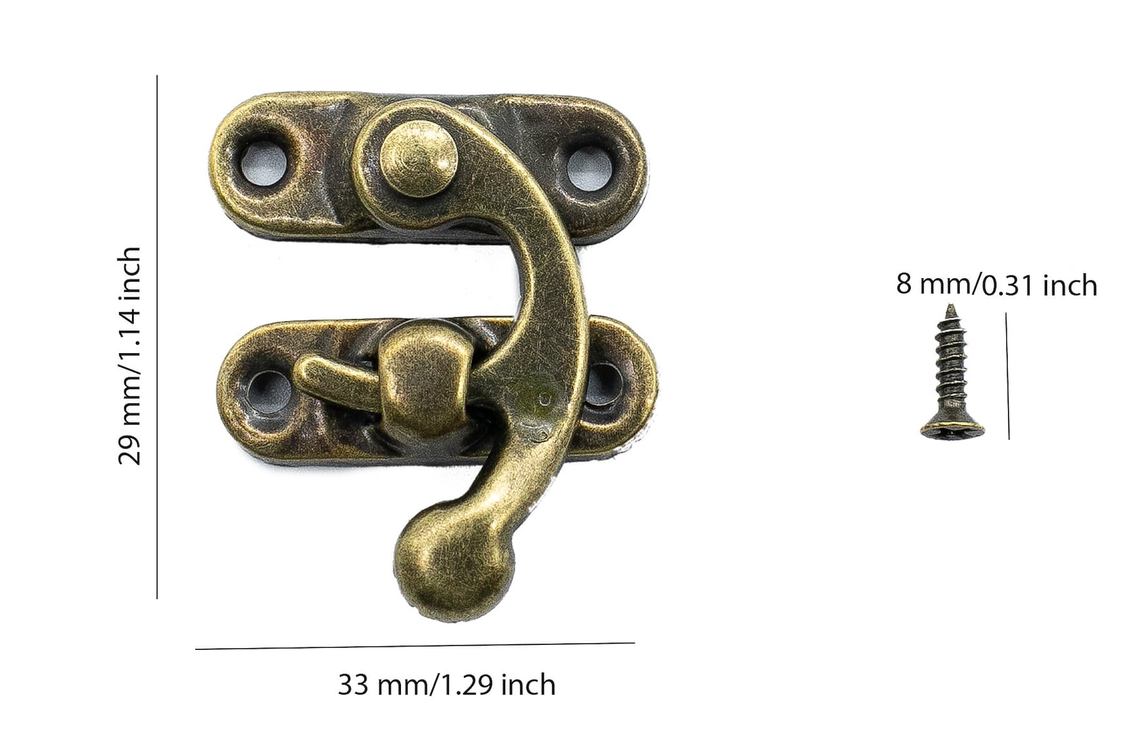 Small Lock for Box, Furniture Latch, Latch Hook Kits for Boxes, Vintage ...