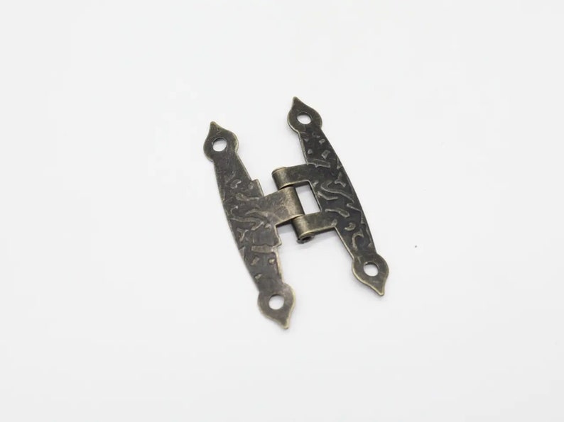 Set of 10 Small Box Hinges, Jewelry Box Hinge, Mini Metal Hinge, Brass ...