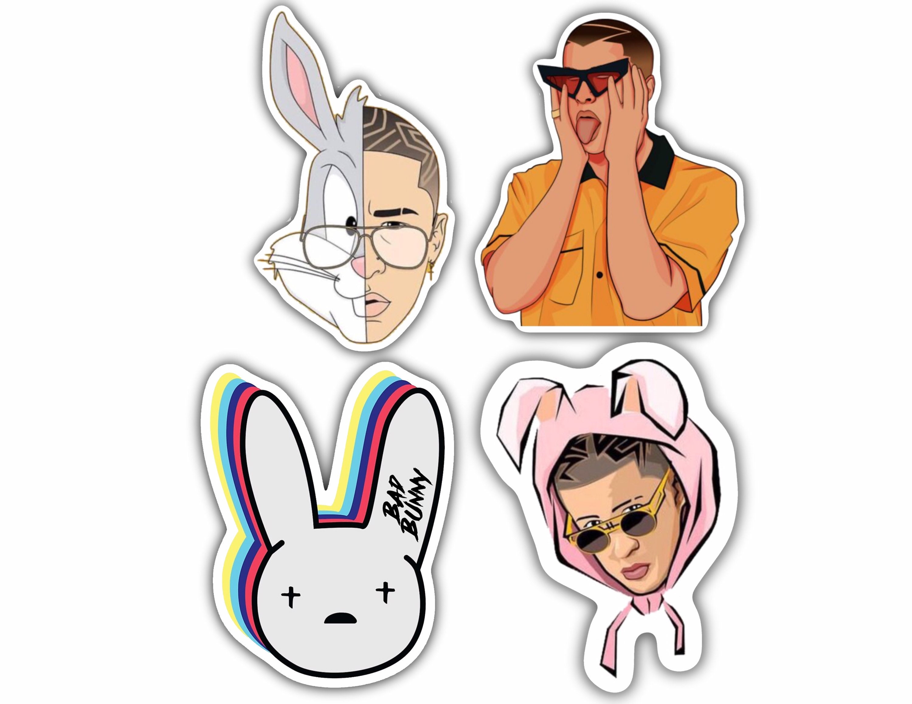 Bad Bunny Sticker Pack | Etsy