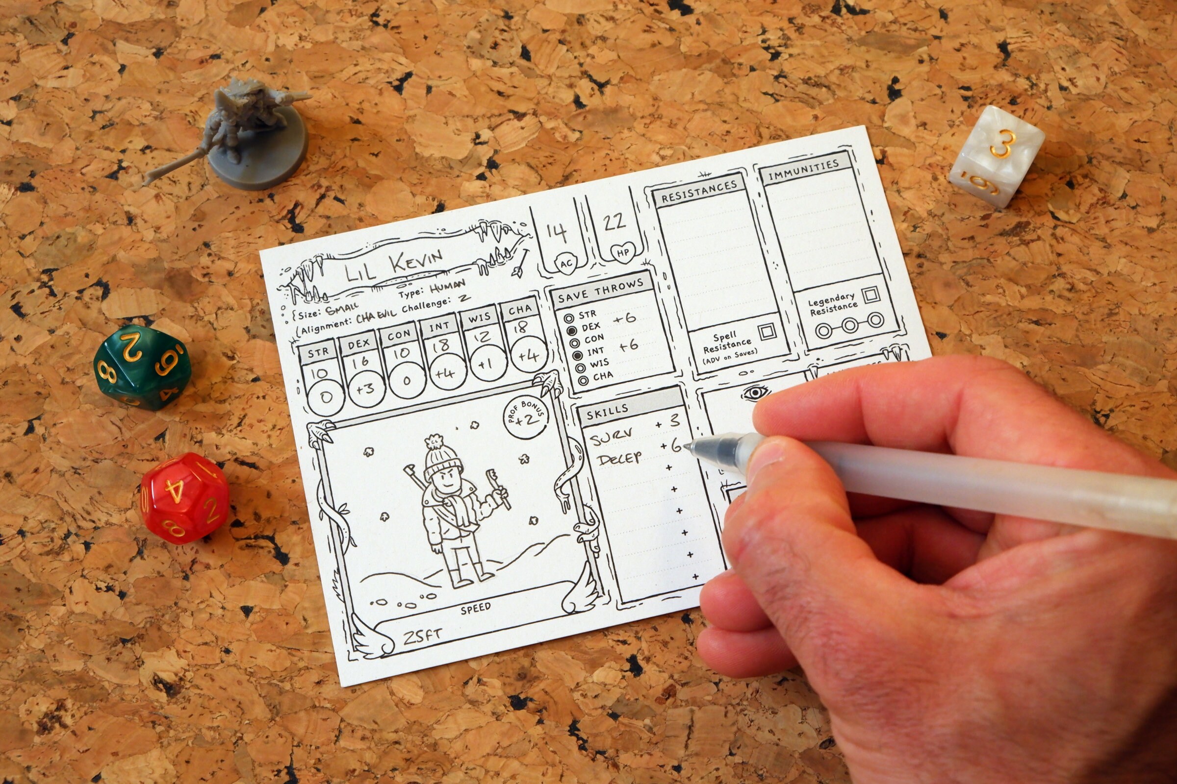20 Printed Dnd 5e Monster/npc Cards and Creature Creation Tool ...
