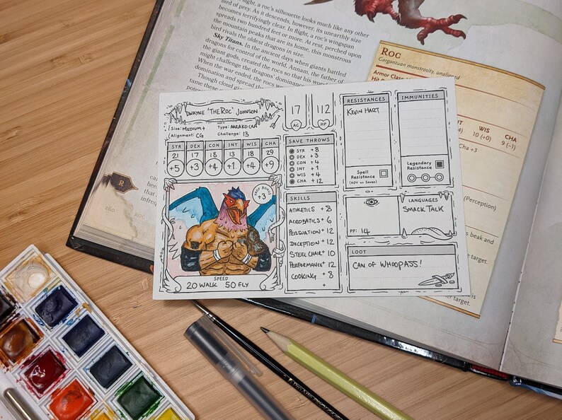 20 Printed Dnd 5e Monster/npc Cards and Creature Creation Tool ...