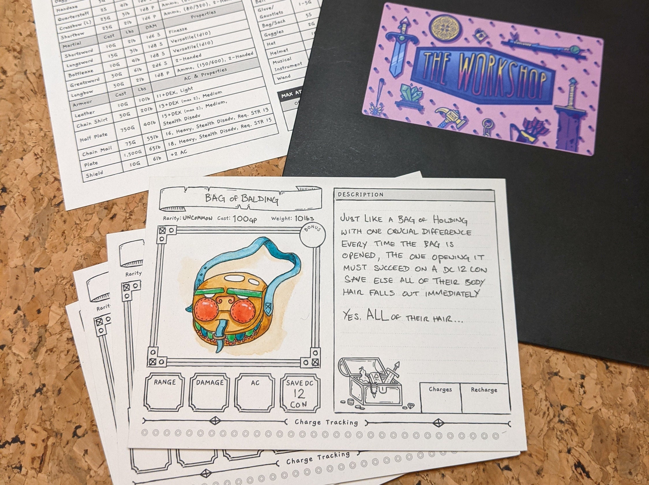 COMBO PACK Dnd 5e Monster and Magical Item Cards Fillable - Etsy