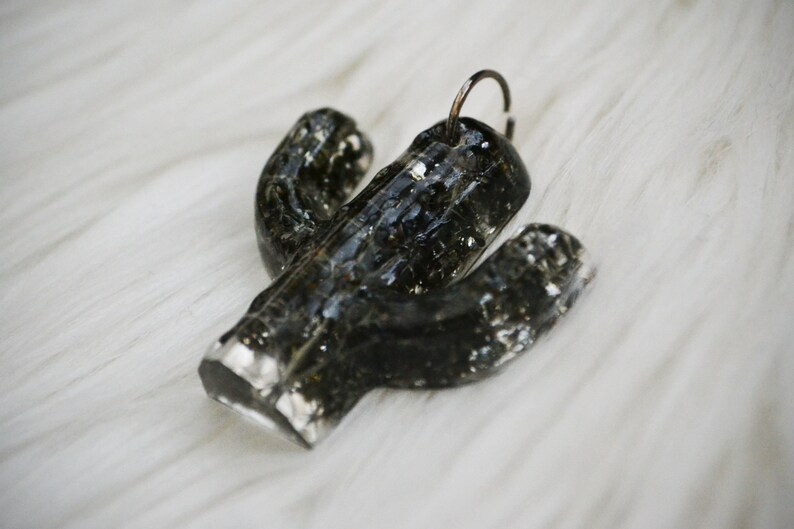 Cactus Pendant Handmade Charm With Real Dry Flowers. Floral Elegant ...