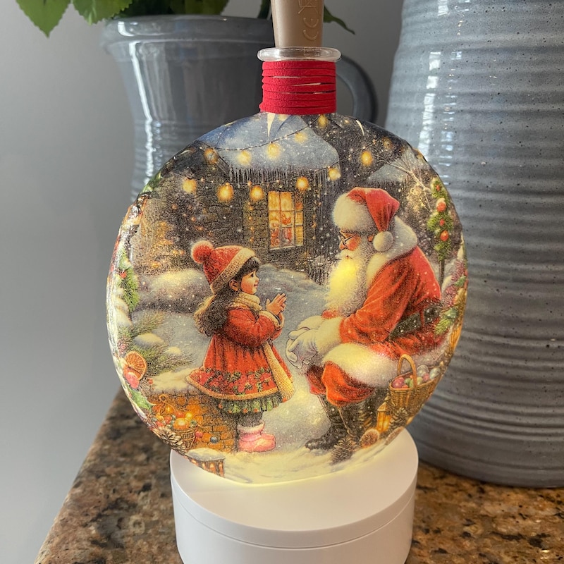 Decoupage Lighted Bottle - Etsy