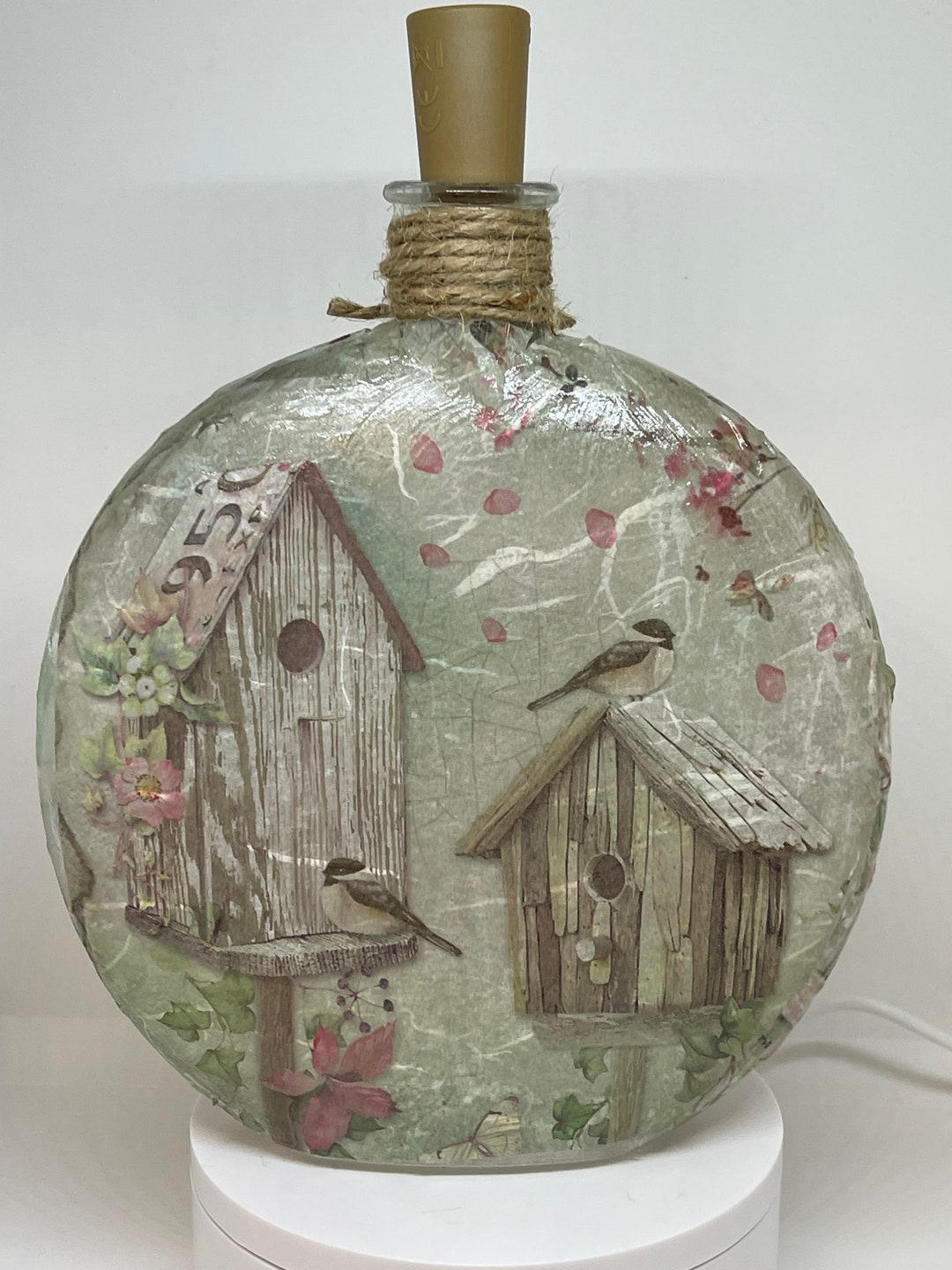 Birdhouse Garden Lighted Bottle: Twinkling Fairy Lights Decor - Etsy
