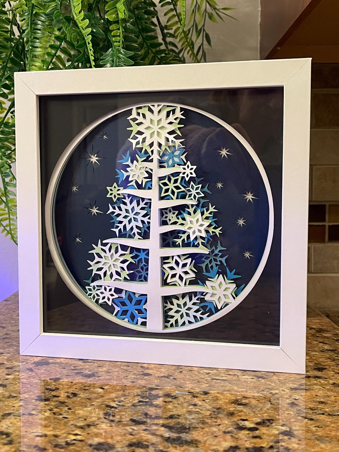 Snowflake Decor, 3d Paper Shadow Box, Winter Home Decor, Shadowbox ...
