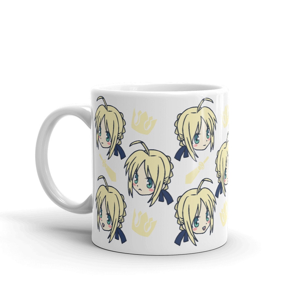 Chibi Saber Mug Fate Anime Mug Kawaii Cute Weeb Mug Waifu | Etsy