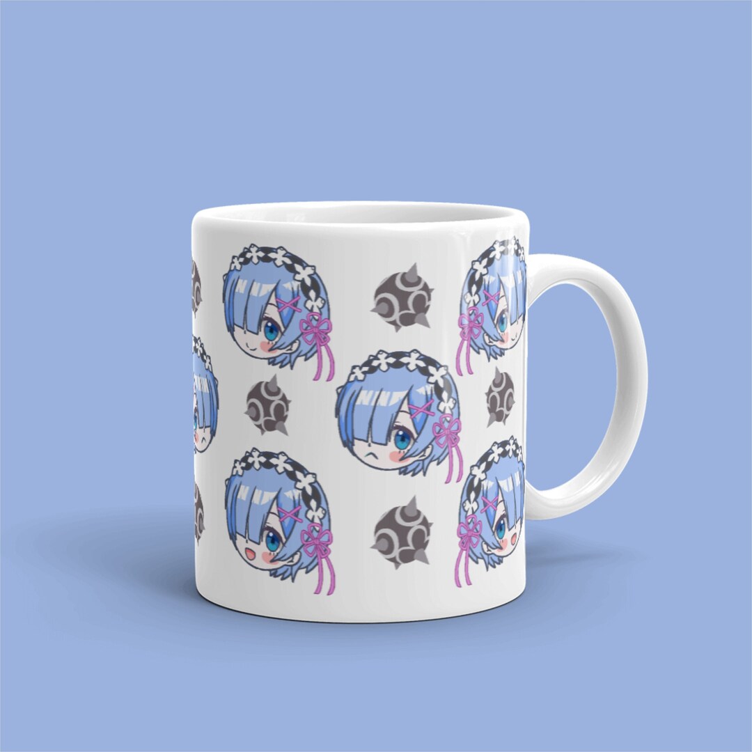 Chibi Rem Mug, Kawaii Gift, Cute Isekai Anime Manga Waifu Mug, Otaku ...