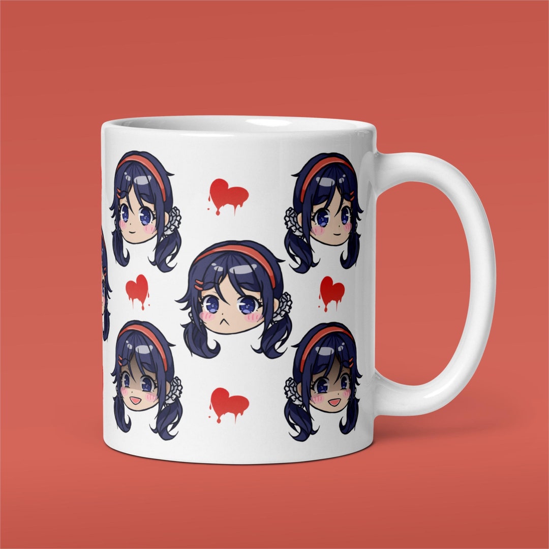 Chibi Mita Miside Mug, Kawaii Gift, Chibi Yandere Videogame Waifu ...