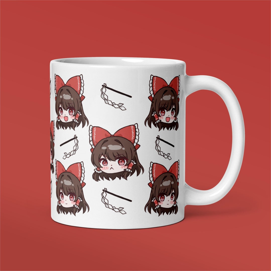 Chibi Reimu Hakurei Anime Mug, Kawaii Touhou Project Gift, Cute Game ...