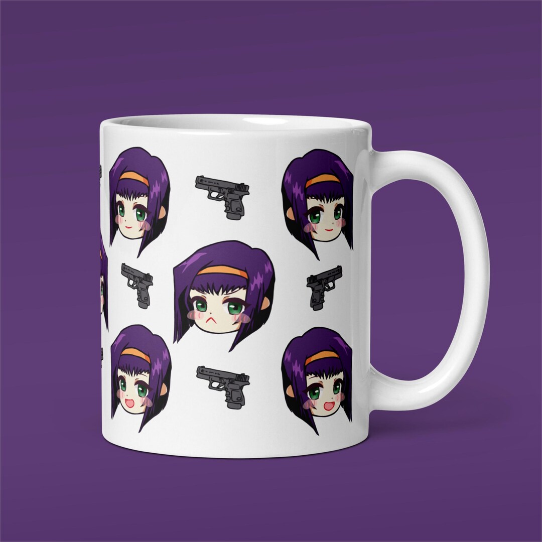 Chibi Faye Anime Mug, Cute Space Cowboy Mug, Kawaii 90s Show, Neo- Noir ...