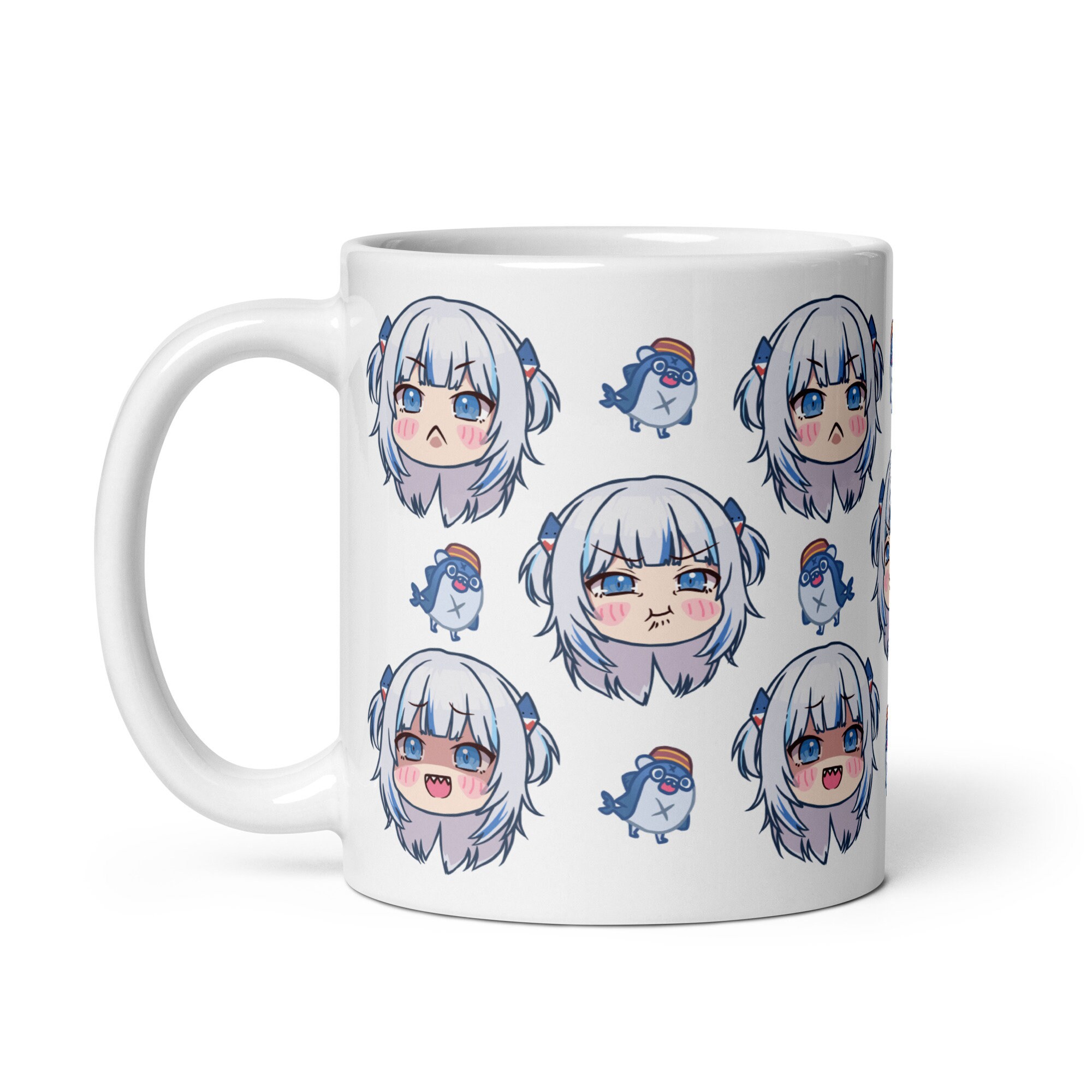 Chibi Gawr Gura Mug, Anime Shark Girl, Kawaii Hololive Mug, Virtual ...