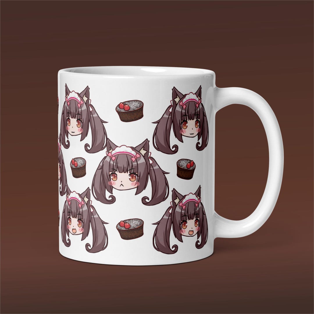 Kawaii Chocola Minaduki Nekopara Mug, Cute Catgirl Waifu, La Soleil ...