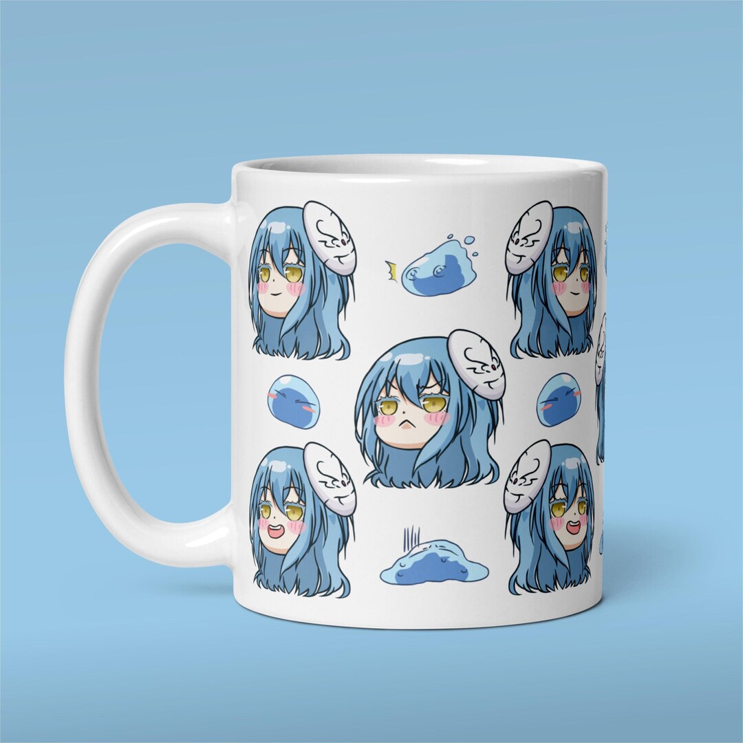 Cute Rimuru Mug, Chibi Blue Slime Lover, Kawaii Anime Waifu, Fantasy ...