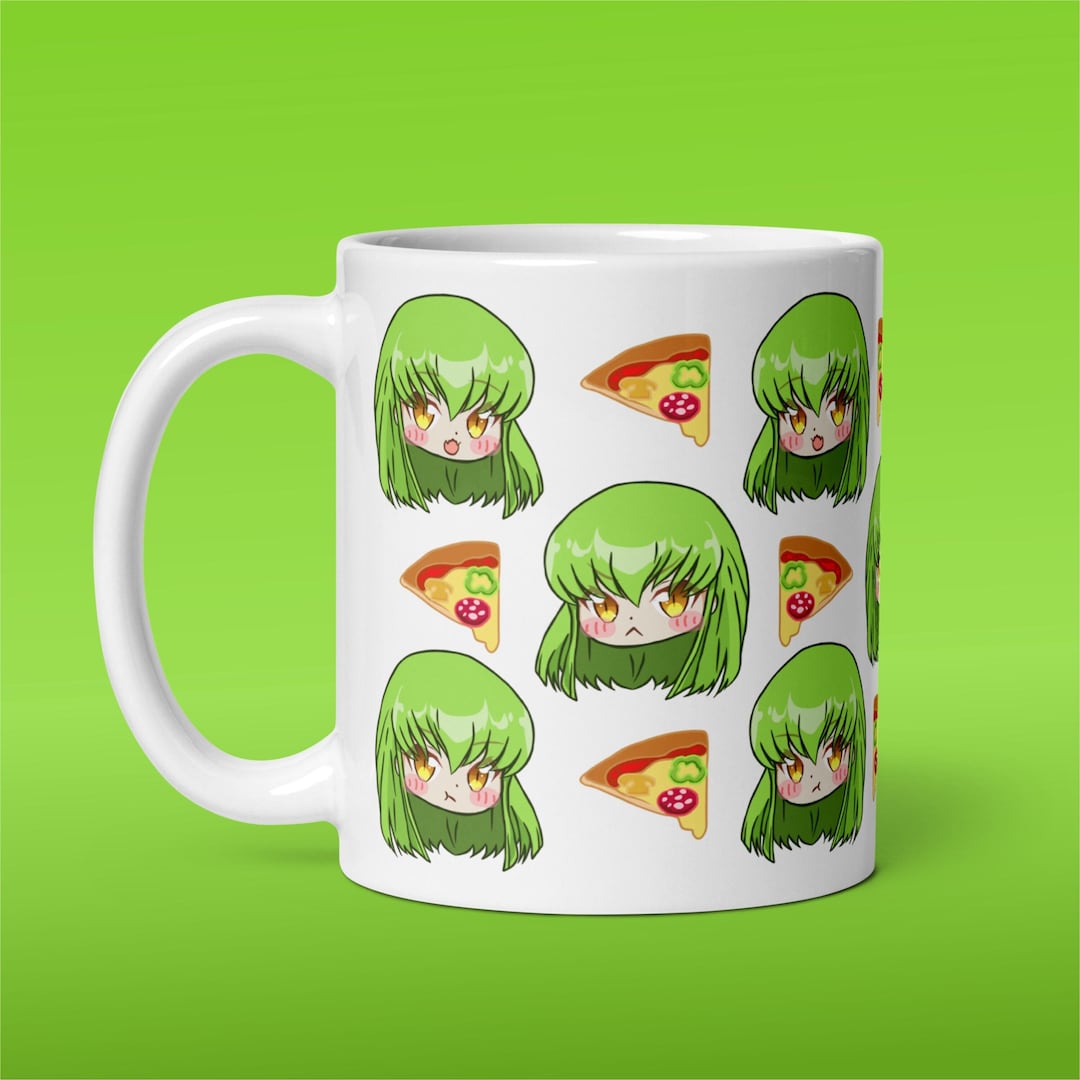 Kawaii CC Anime Mug, Chibi Geass C2 Gift, Cute Waifu, Immortal Green ...