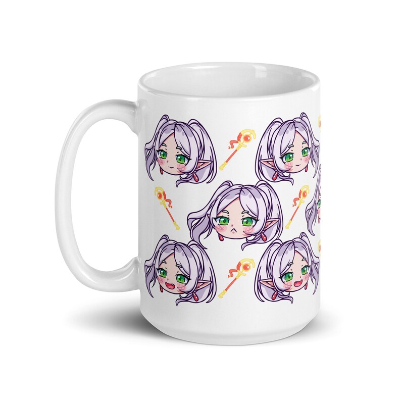 Frieren Mug, Manga Waifu, White Elves Mage, Weeb Otaku Gift Classic ...