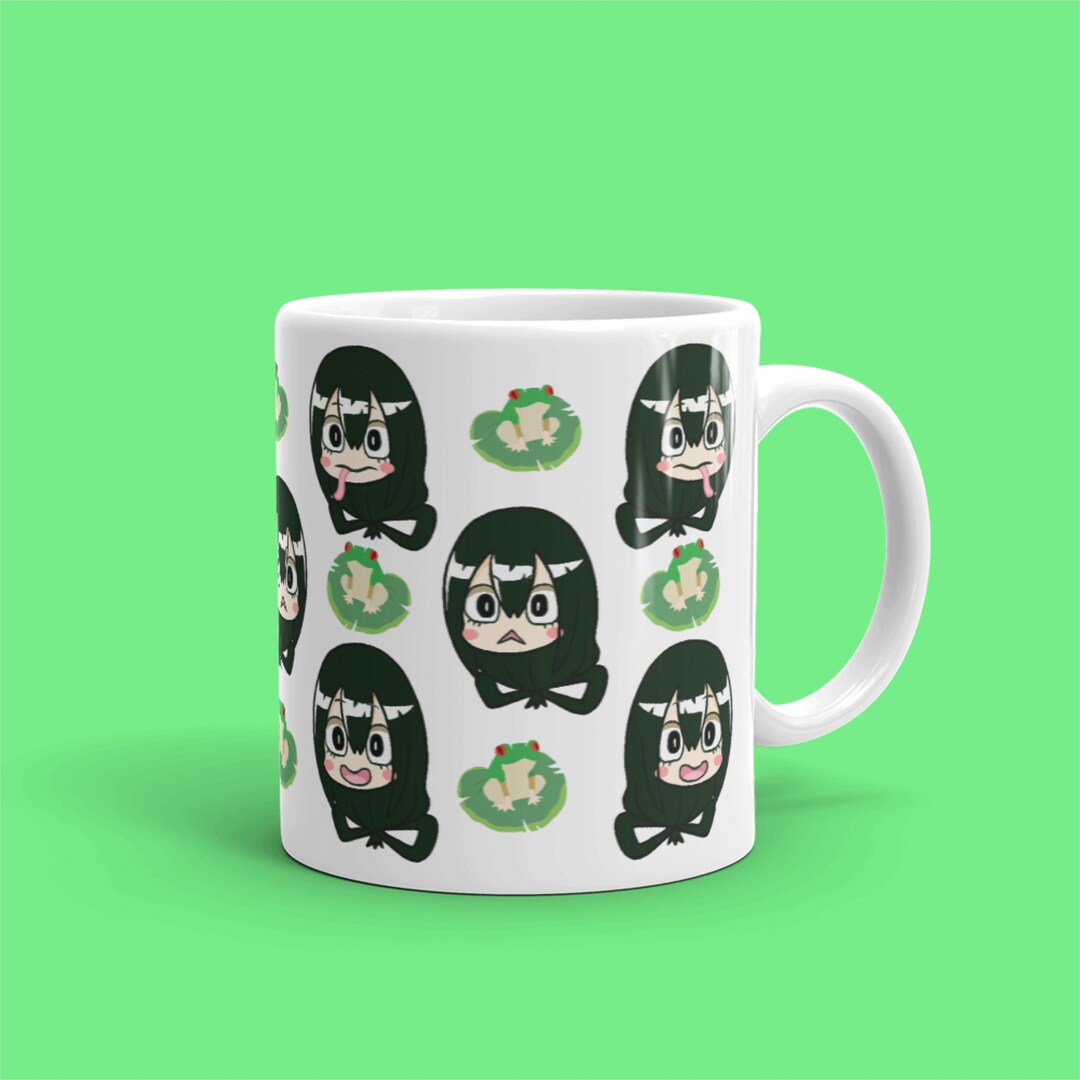 Cute Tsuyu Anime Mug, Kawaii Gift, Otaku Mug, Chibi Frog Girl Waifu ...