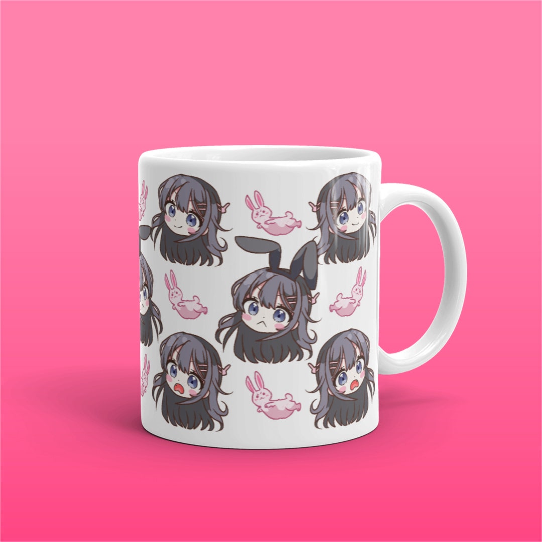 Kawaii Mai Bunny Senpai Mug, Chibi Bunny Girl, Smug Anime Manga Waifu ...