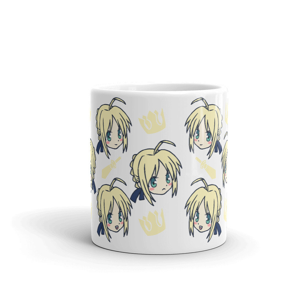 Chibi Saber Mug Fate Anime Mug Kawaii Cute Weeb Mug Waifu | Etsy